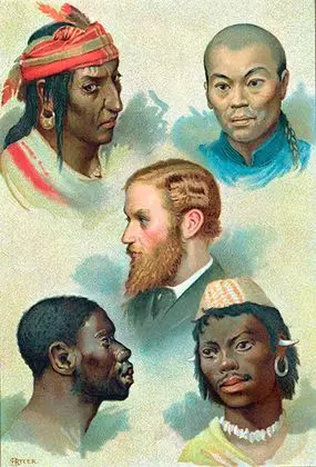 Πέντε τύποι της ανθρώπινης φυλής, τέλη 19ου αιώνα
