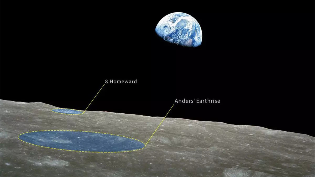 Dos cráteres lunares nombrados por los astronautas del Apolo 8