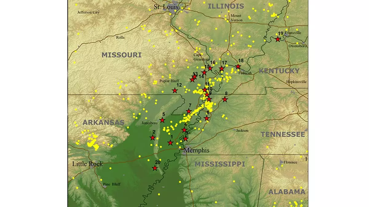 Horohorontany tao amin'ny Mississippi: The New Madrid Seismic Zone