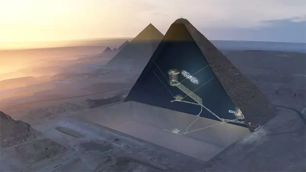 nagy piramis rejtett kamra vizualizáció