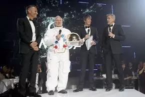 Buzz Aldrin og George Clooney