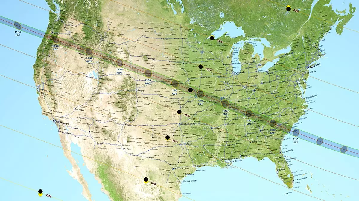 Eclipse atoa o le la i le aso 21 o Aukuso, 2017: O afea, O Fea ma le Auala e Vaai Ai