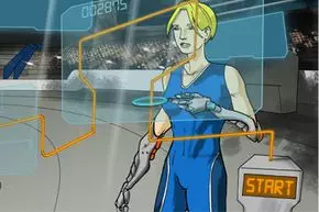 Рисунок протеза руки с электроприводом Cybathlon в действии