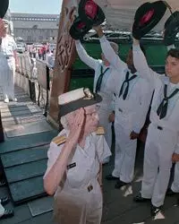 Адмирал Хопер на нејзината церемонија на пензионирање во 1986 година