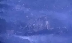 Μια κάμερα που ήταν τοποθετημένη κάτω από το King Air B200 άρπαξε αυτή την αεροφωτογραφία των πυρκαγιών στο Myrtle Beach, S.C.