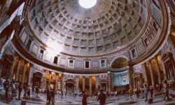 ພວກເຂົາເຈົ້າມາ, ພວກເຂົາເຈົ້າໄດ້ເຫັນ, ພວກເຂົາເຈົ້າສ້າງ domes ບາງ. Pantheon ເປັນຕົວຢ່າງທີ່ສວຍງາມຂອງວິທີການ Romans ເອົາຊະນະພື້ນທີ່ພາຍໃນ.