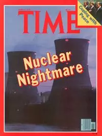 9. apríl 1979 tölublað af TIME tímaritinu sem undirstrikar Three Mile Island kjarnorkudeiluna.