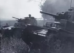 在這張罕見的照片中，可以看到在 1940 年 5 月和 6 月入侵法國期間，一輛 Panzerkampfwagen 38(T) 在一輛 Panzerkampfwagen II 之前移動。