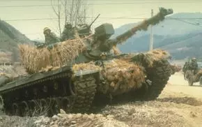 I-M-48A5 Patton igada i-convoy ngesikhathi se-Team Spirit Exercises e-South Korea ngo-1984.