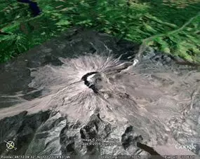 Mount St. Helens o'r awyr