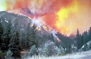 La mayoría de las veces, los incendios viajan más rápido cuesta arriba. Una vez en la cima de una colina, los incendios tienden a apagarse.