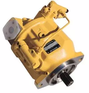 De hydraulyske pomp fan in Caterpillar backhoe