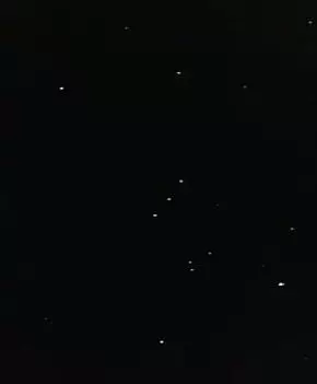 A constelación de Orión vista dende o transbordador espacial Endeavour (STS-54)