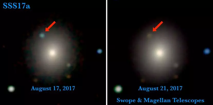 Neitronu zvaigžņu saplūšana optiskajā un gandrīz infrasarkanajā gaismā