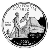 Californië koos John Muir in 2005 om zijn staatskwartier te vereren.