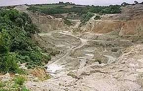 Der Standort des Eden-Projekts vor Baubeginn