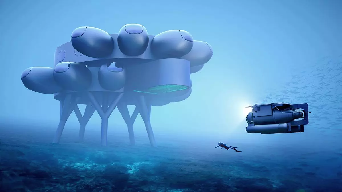 UFabien Cousteau Wakha i-PROTEUS, i-Underwater Space Station 'ye-International Space Station'